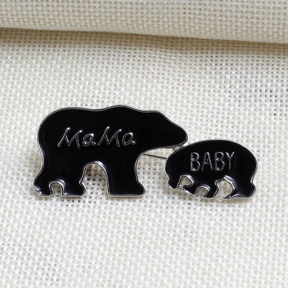 Jewelry | 63 Mama Baby Bear Enamel Brooch Pin | Poshmark